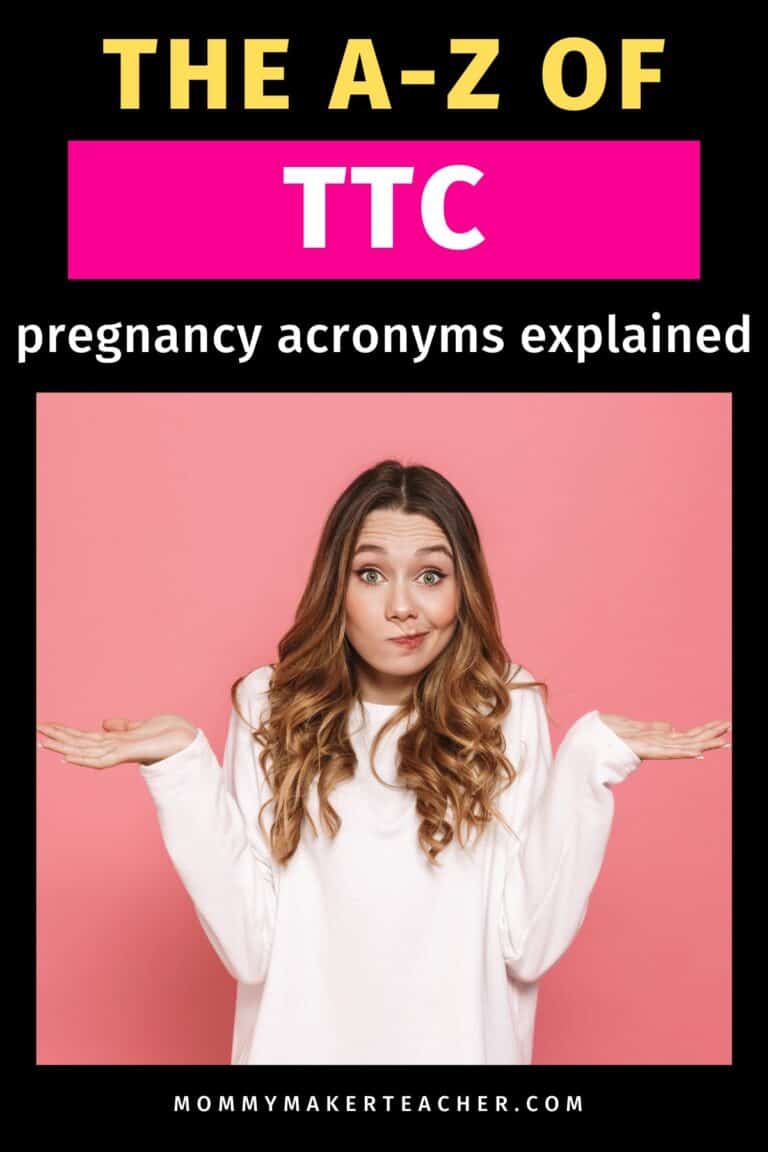 The A-Z of TTC: What These Pregnancy Acronyms Mean - Mommy Maker Teacher